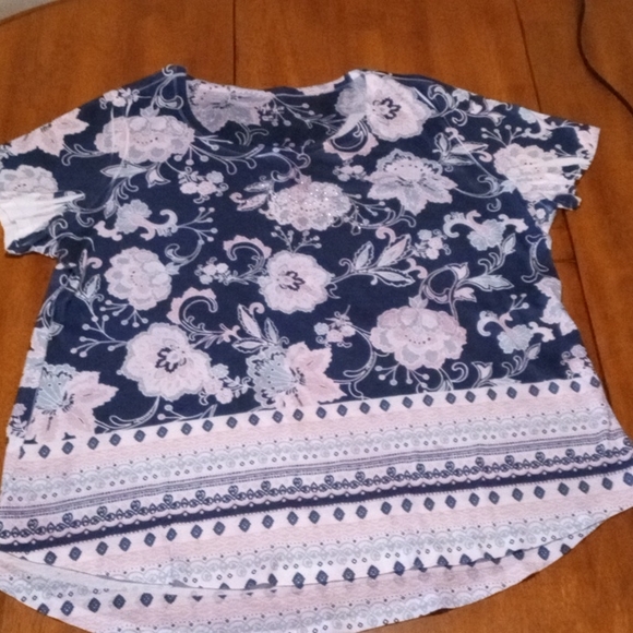 Style & Co. | Tops | Style Company Womens 2x Shirt Flower Pattern ...